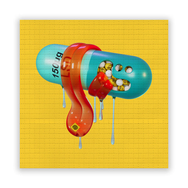 "Mr. Pill - LSD Variant" Blotter Print (Limited Edition) – Jason Freeny